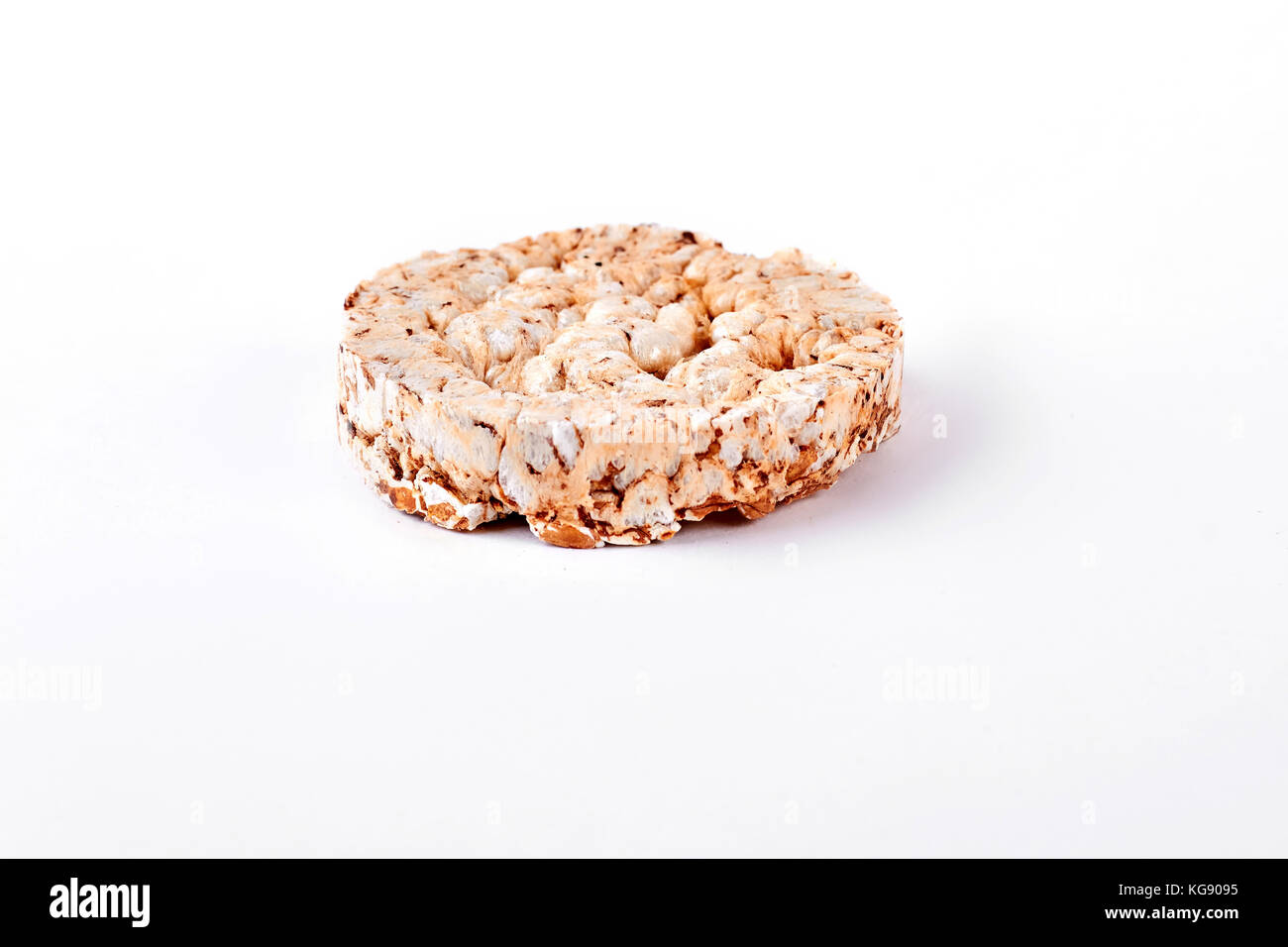 Loaf rice wafer on white background Stock Photo - Alamy