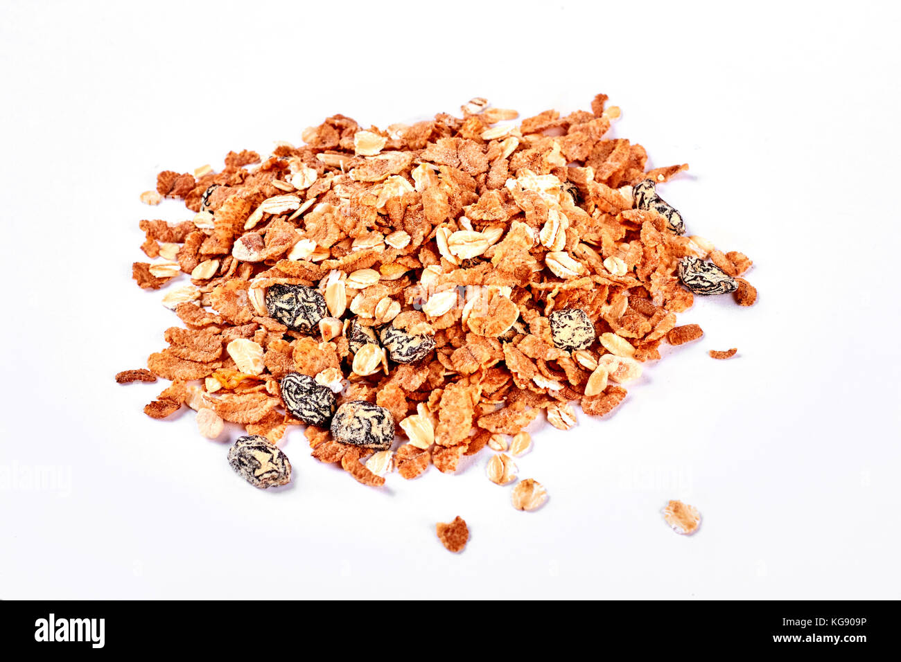 Porridge with raisins Cut Out Stock Images & Pictures - Alamy