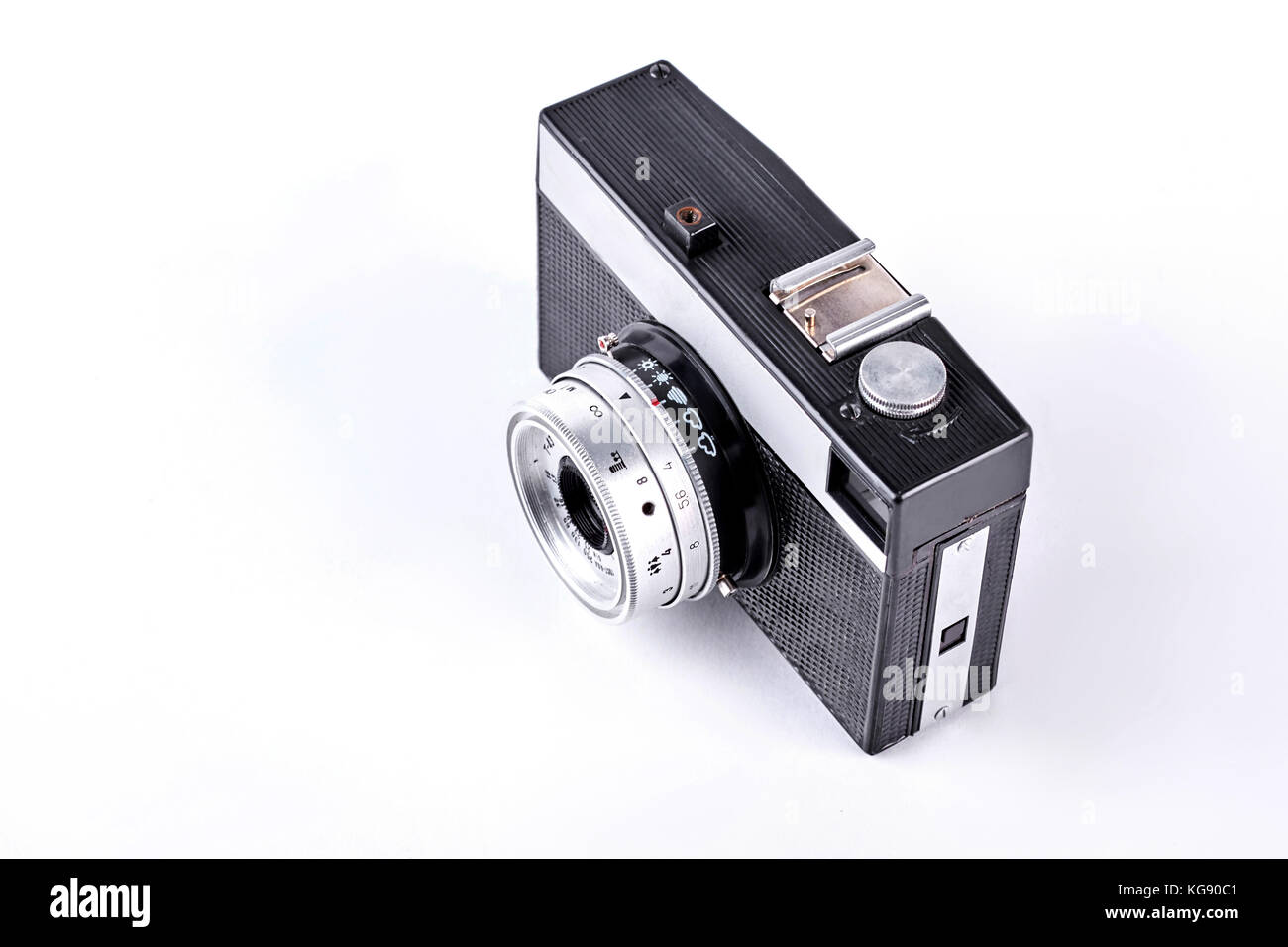 Old film camera, top view Stock Photo - Alamy