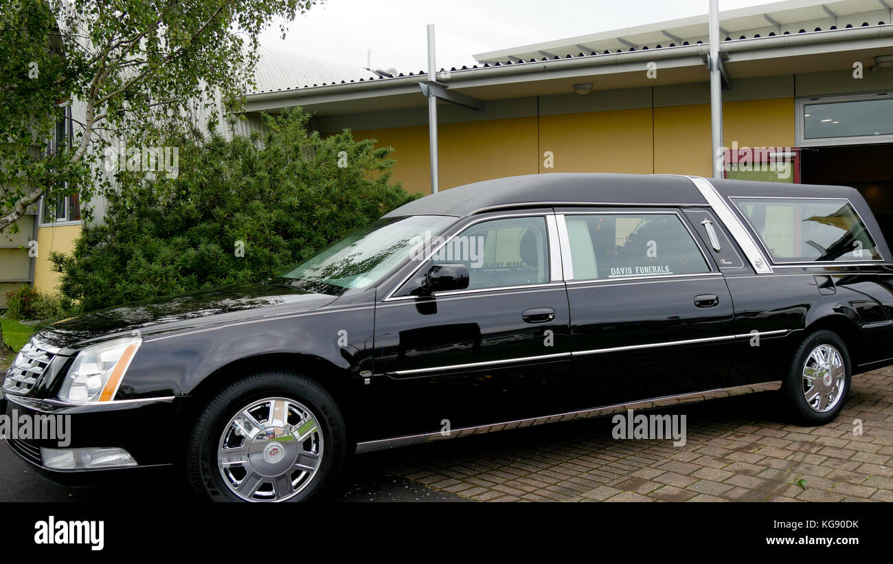 Shot of hearse for funeral service Shot of hearse for funeral service ...