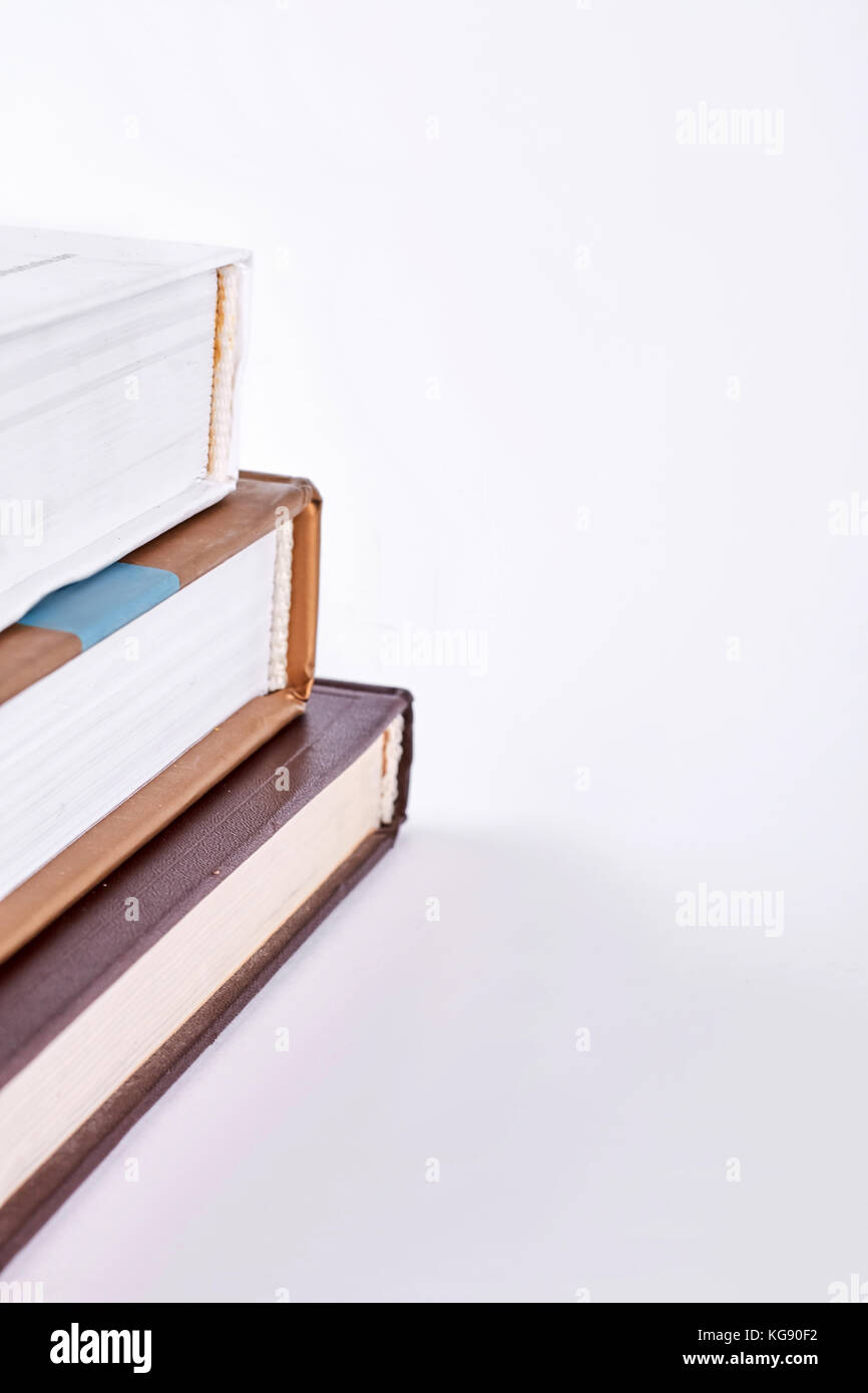 Pile of books, cropped image Stock Photo - Alamy