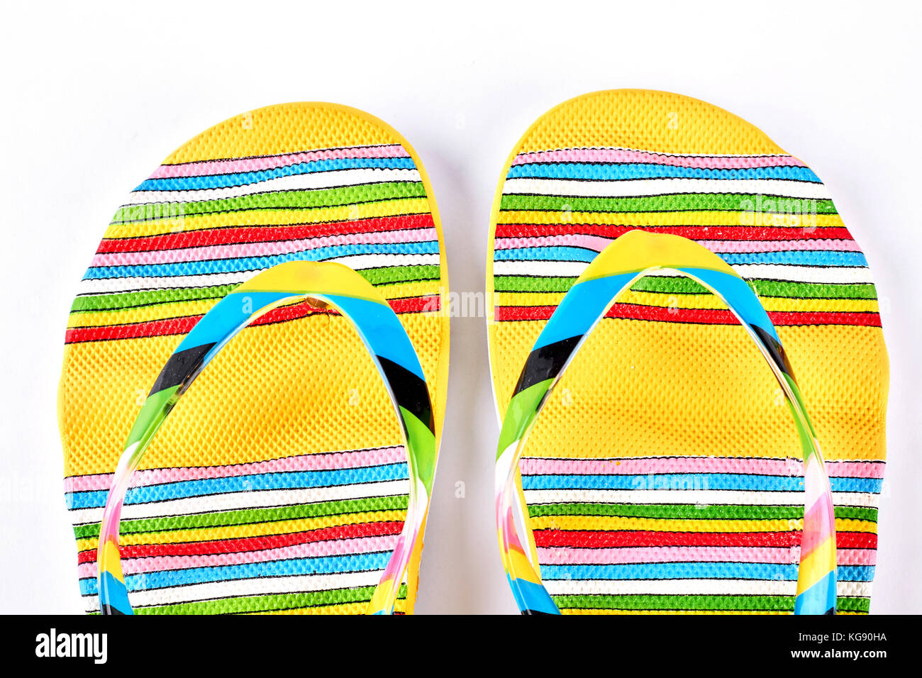 Female multicolored slippers close up Stock Photo - Alamy