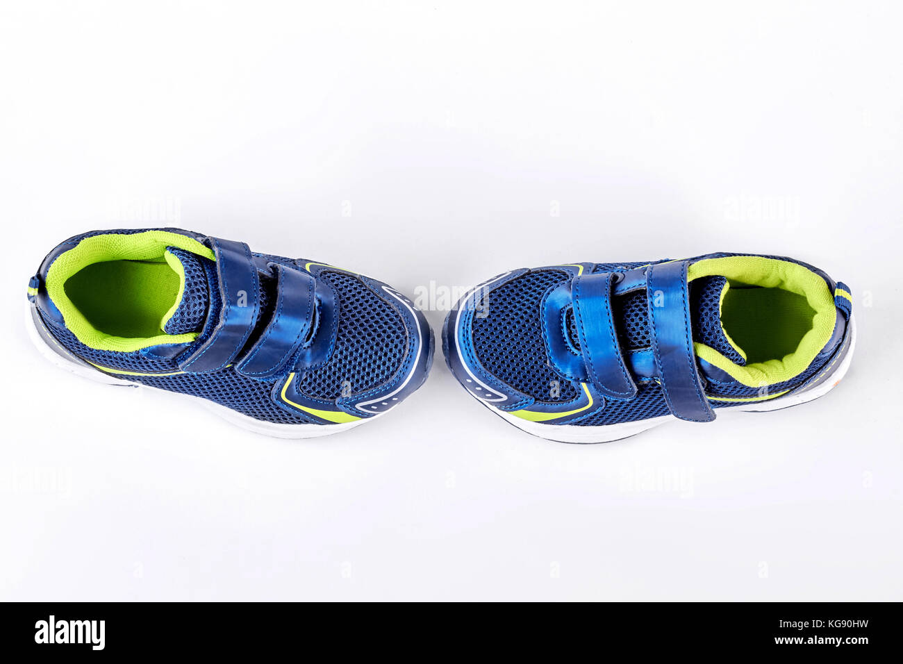 Pair of running sneakers, top view Stock Photo - Alamy