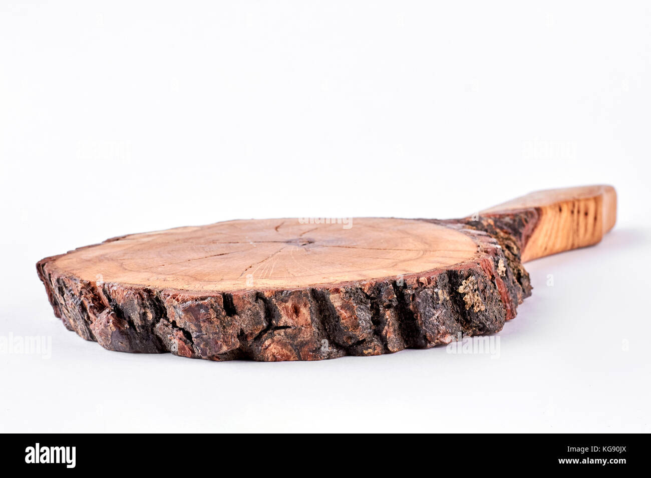 Tree stump on white background Stock Photo - Alamy