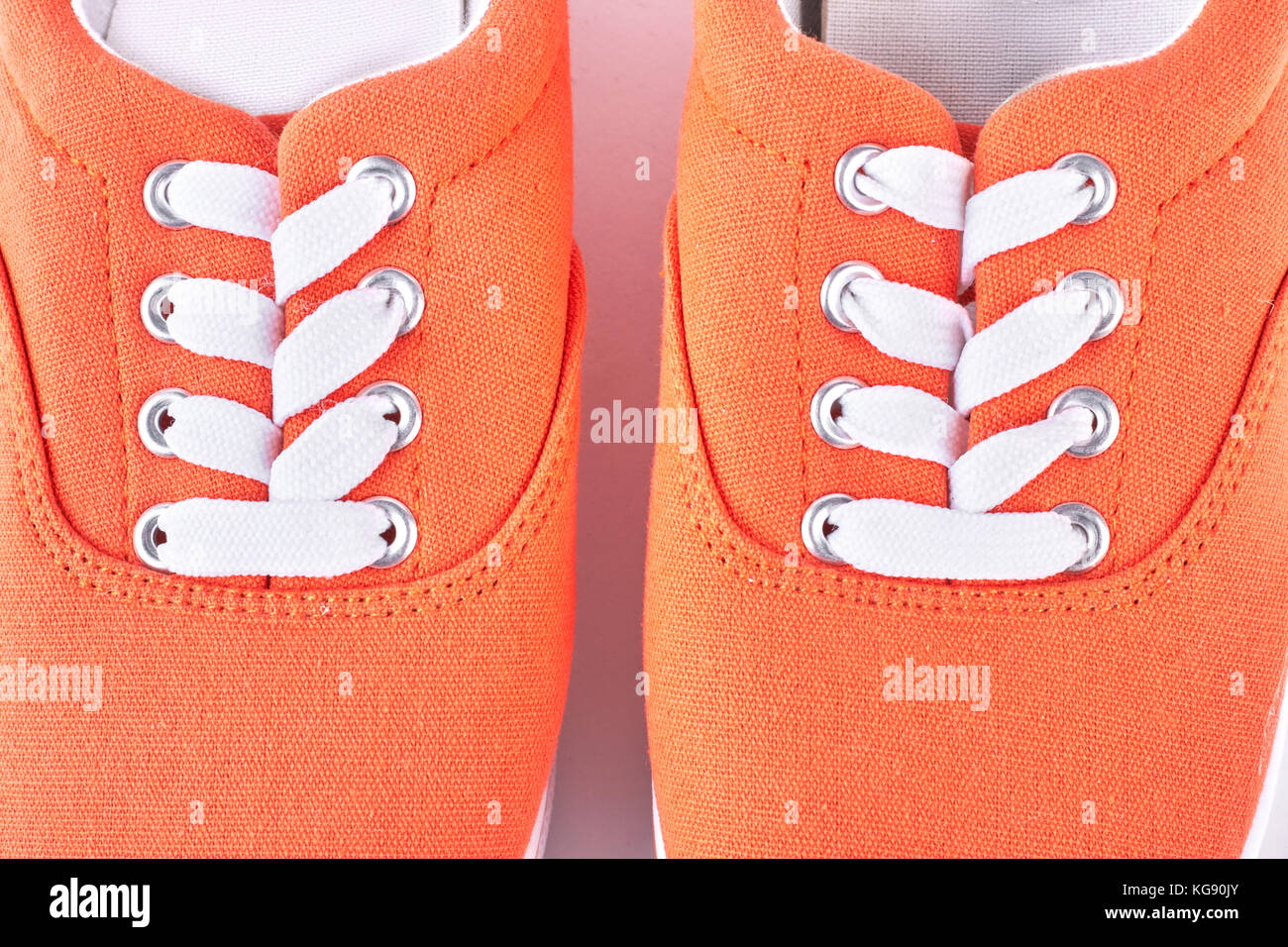 Textile orange vans close up Stock Photo - Alamy