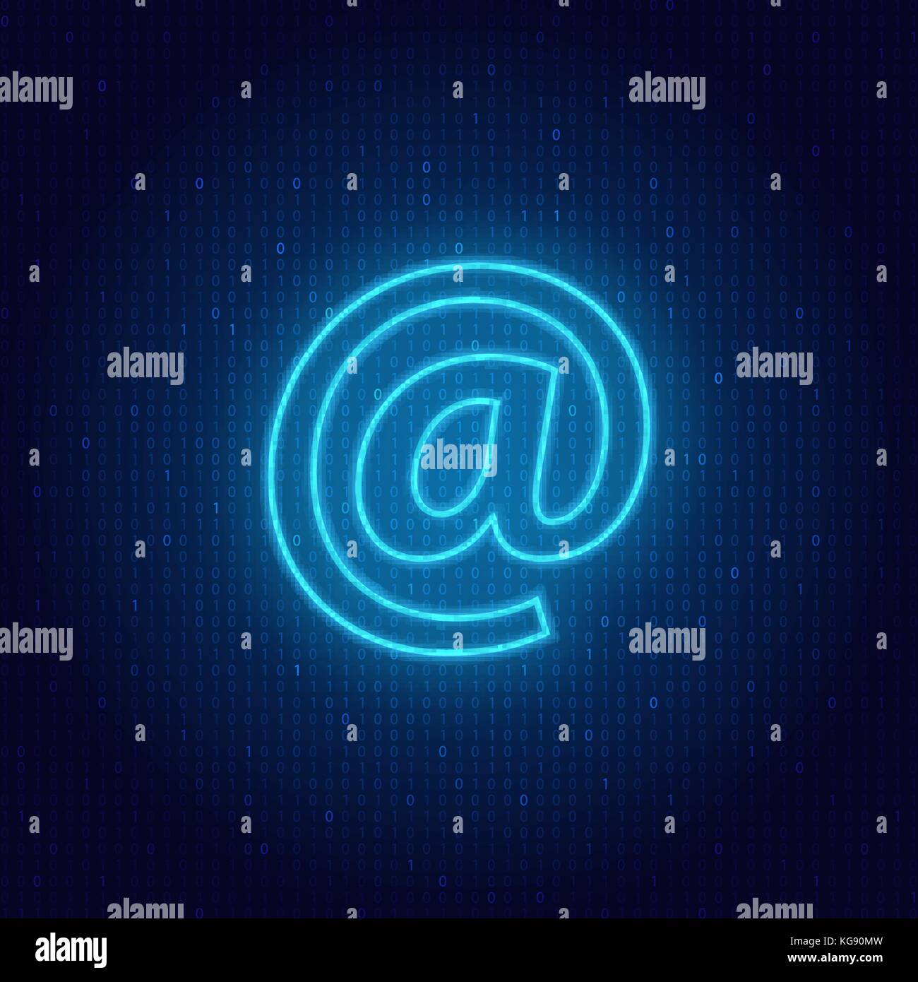 E-mail symbol on a digital background. Vector illustration Stock Vector ...