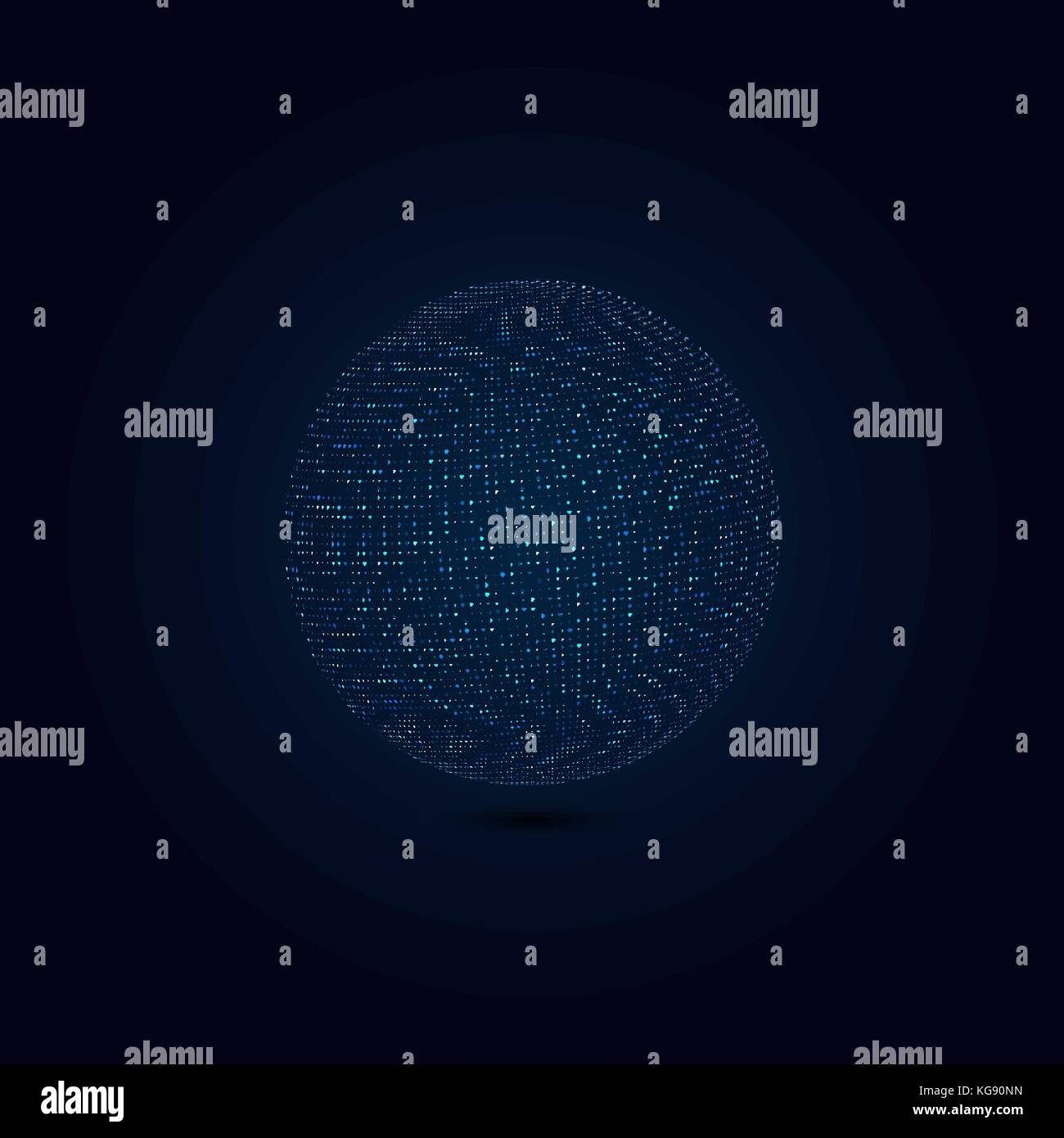 Abstract sphere of luminous points. Vector illustration Stock Vector ...