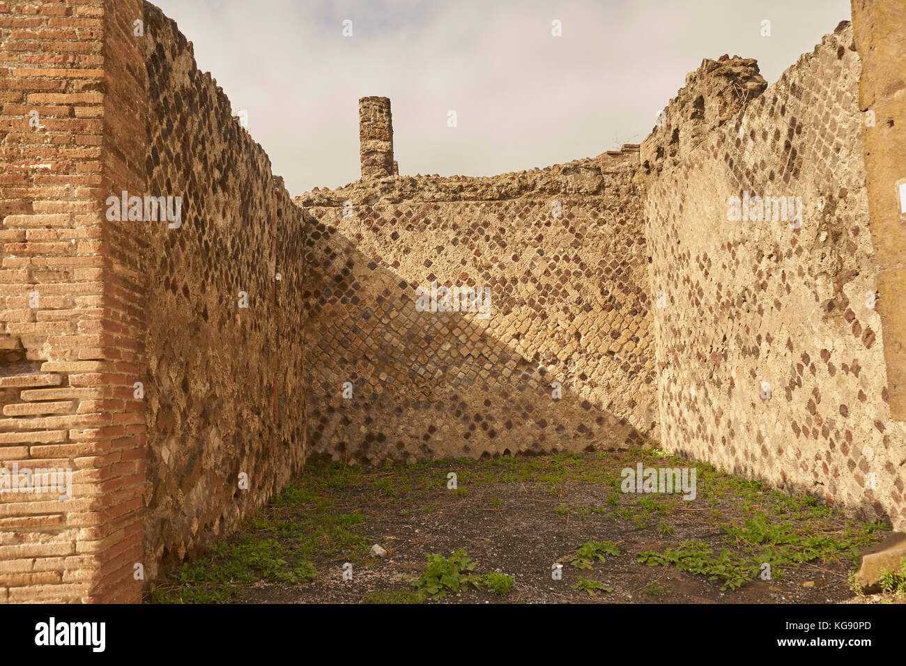 Pompeii ruins exhibited after archaeological excavations Stock Photo ...