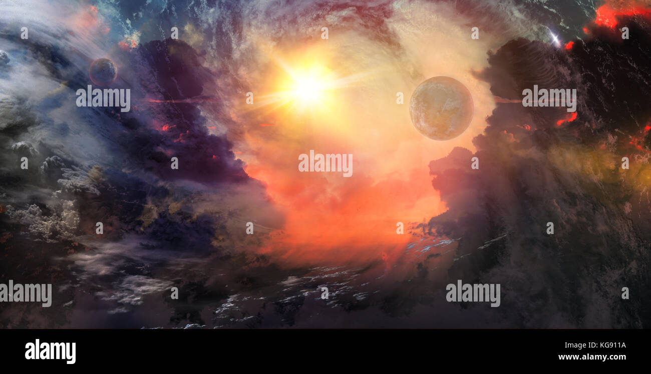 Celestial Art, Stars and Galaxies in Outer Space Showing the Beauty of ...