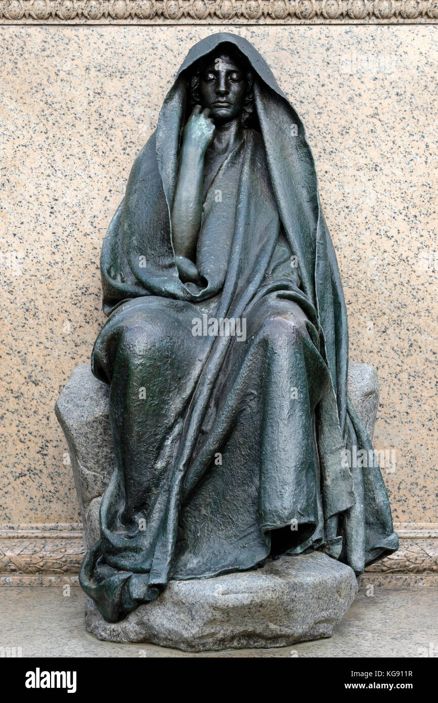 The Adams Memorial, bronze sculpture, American artist Augustus Saint ...