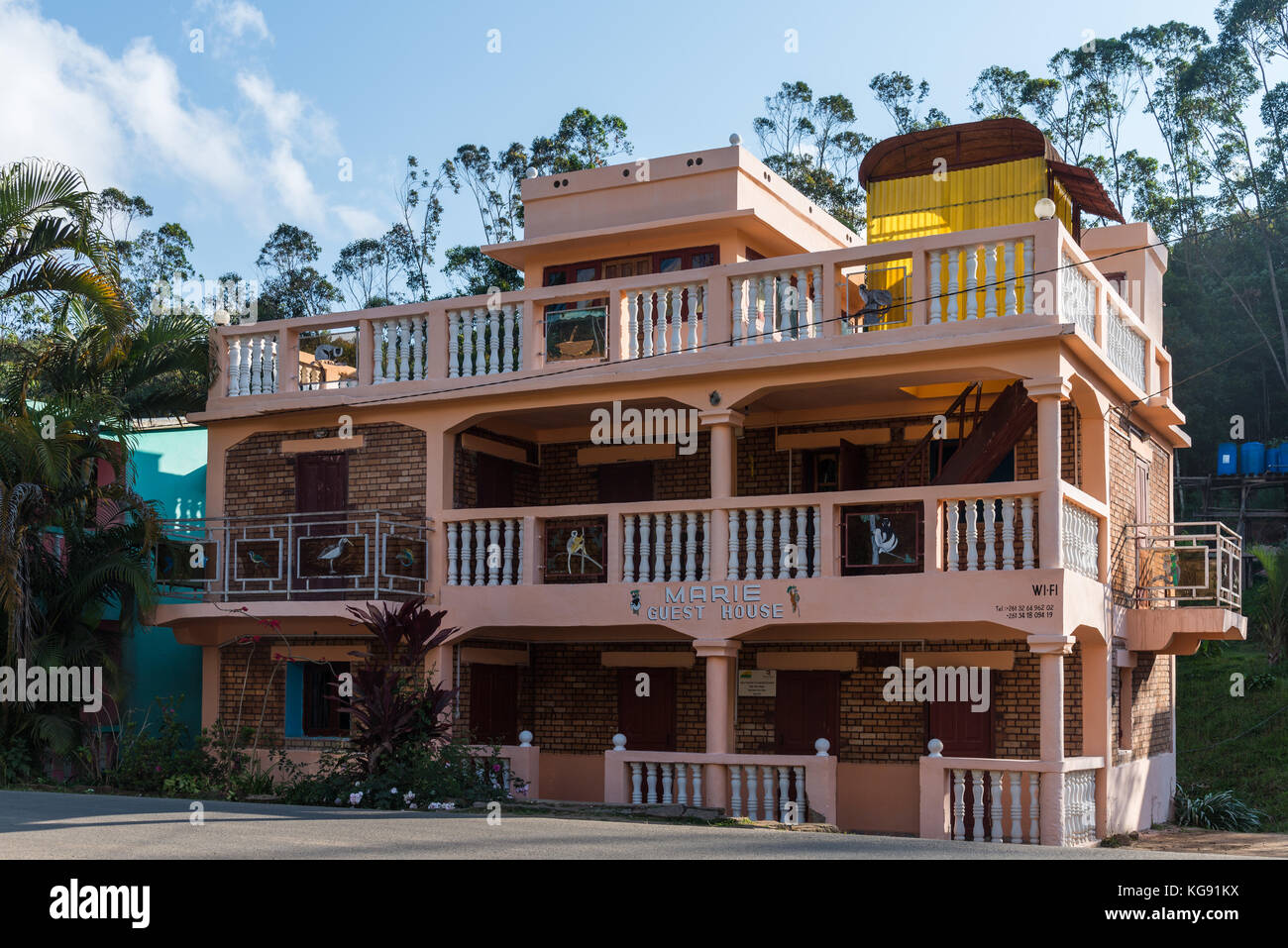 A local run guest house by roadside. Madagascar, Africa Stock Photo - Alamy