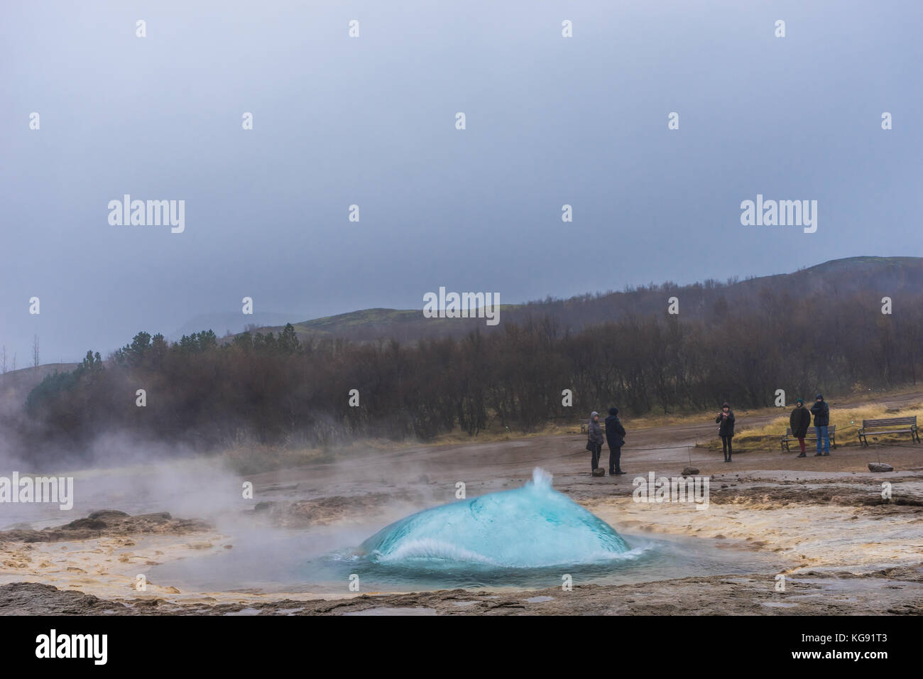Strokkur Geysir in Iceland Golden Circle near Reykjavik Stock Photo - Alamy