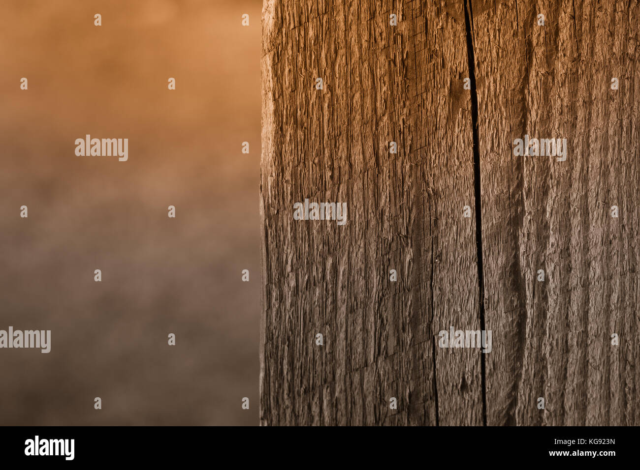 Weathered Wooden Post Stock Photo - Alamy