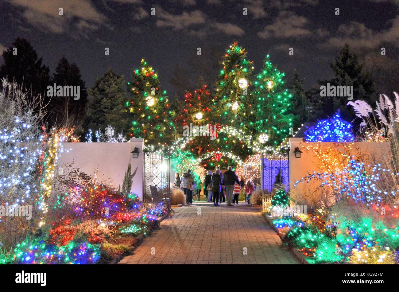 Outdoor Tree Lights Stock Photo - Alamy