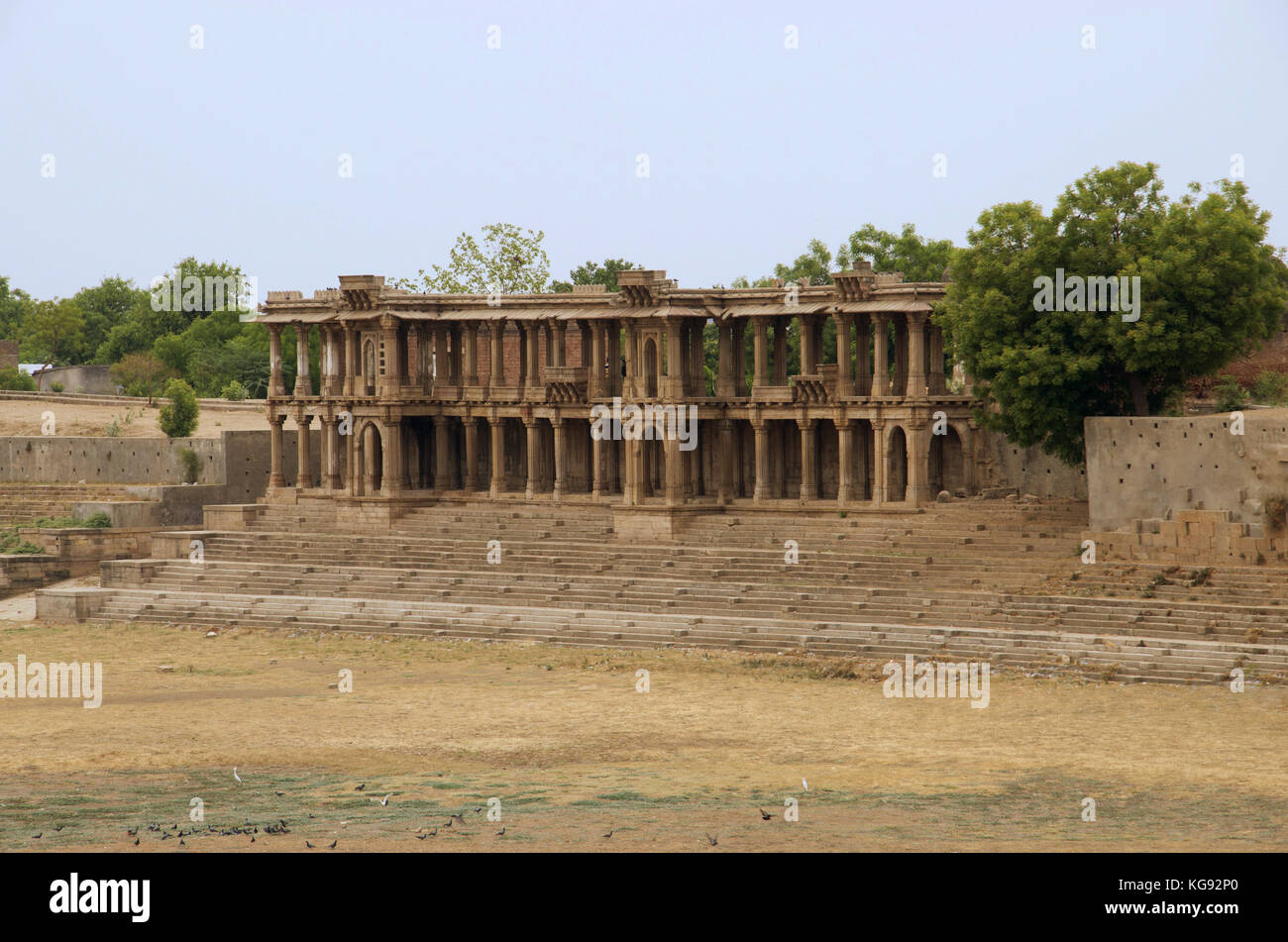Partial view of Sarkhej Roza, mosque and tomb complex. Makarba ...