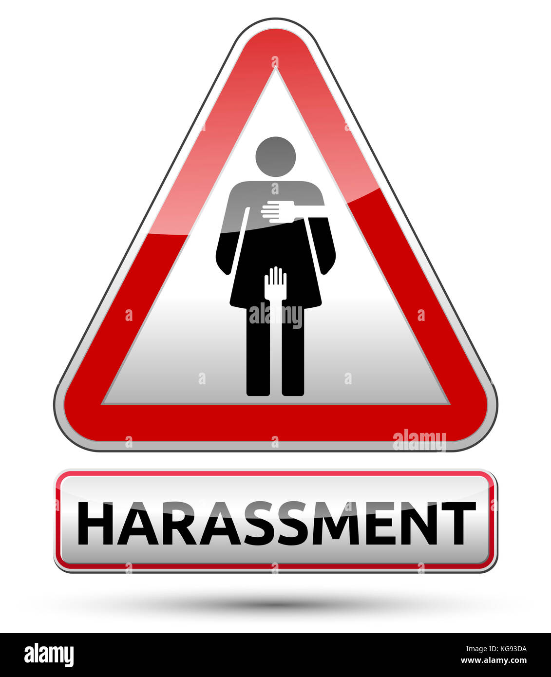 Harassment - Traffic sign with woman pictogram Stock Photo - Alamy