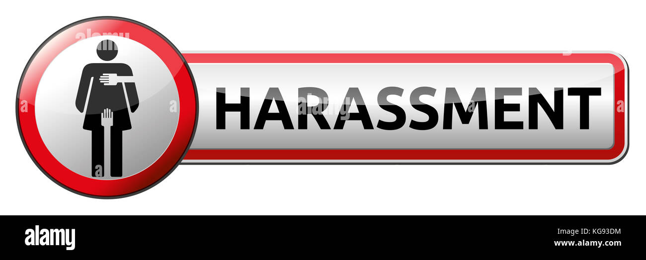 Harassment - traffic sign with woman pictogram Stock Photo - Alamy