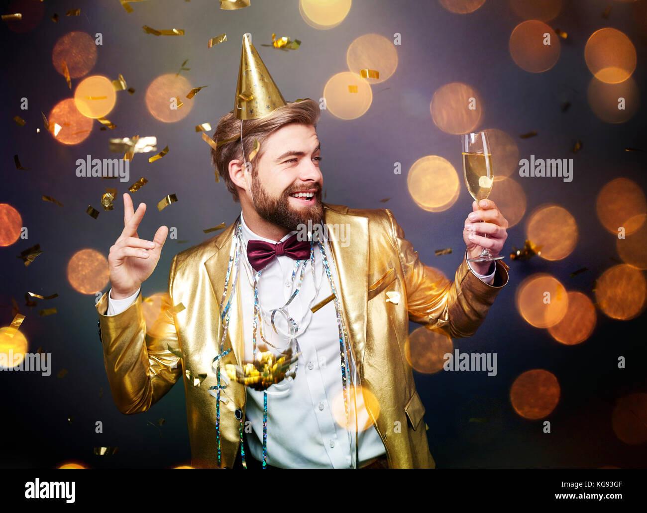 Happy man dancing hi-res stock photography and images - Alamy