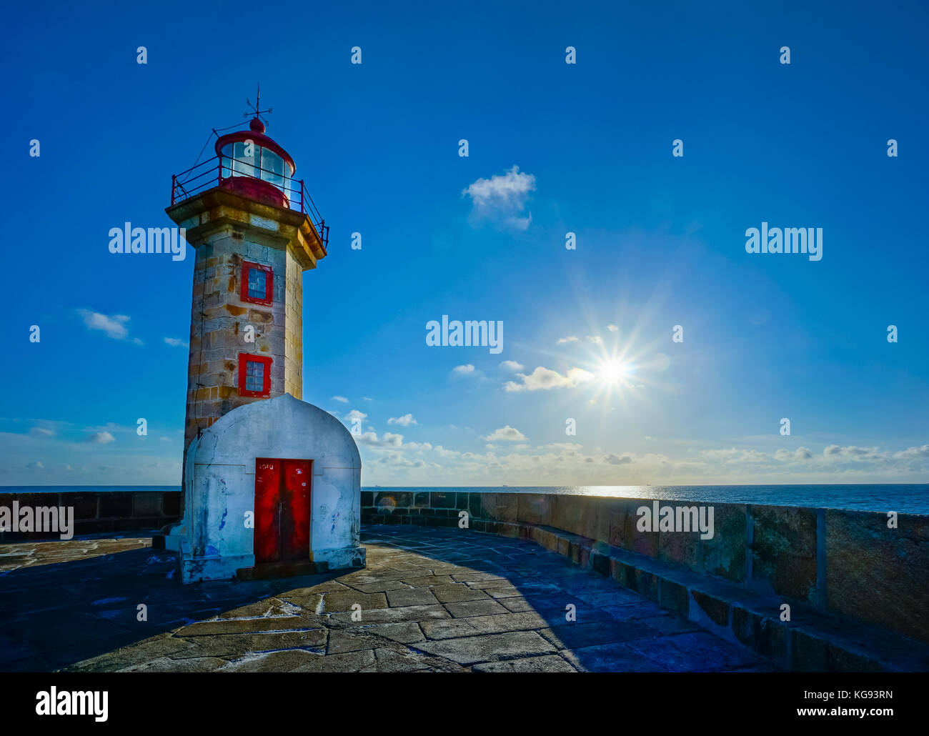 Old lighthouse in Porto Stock Photo - Alamy