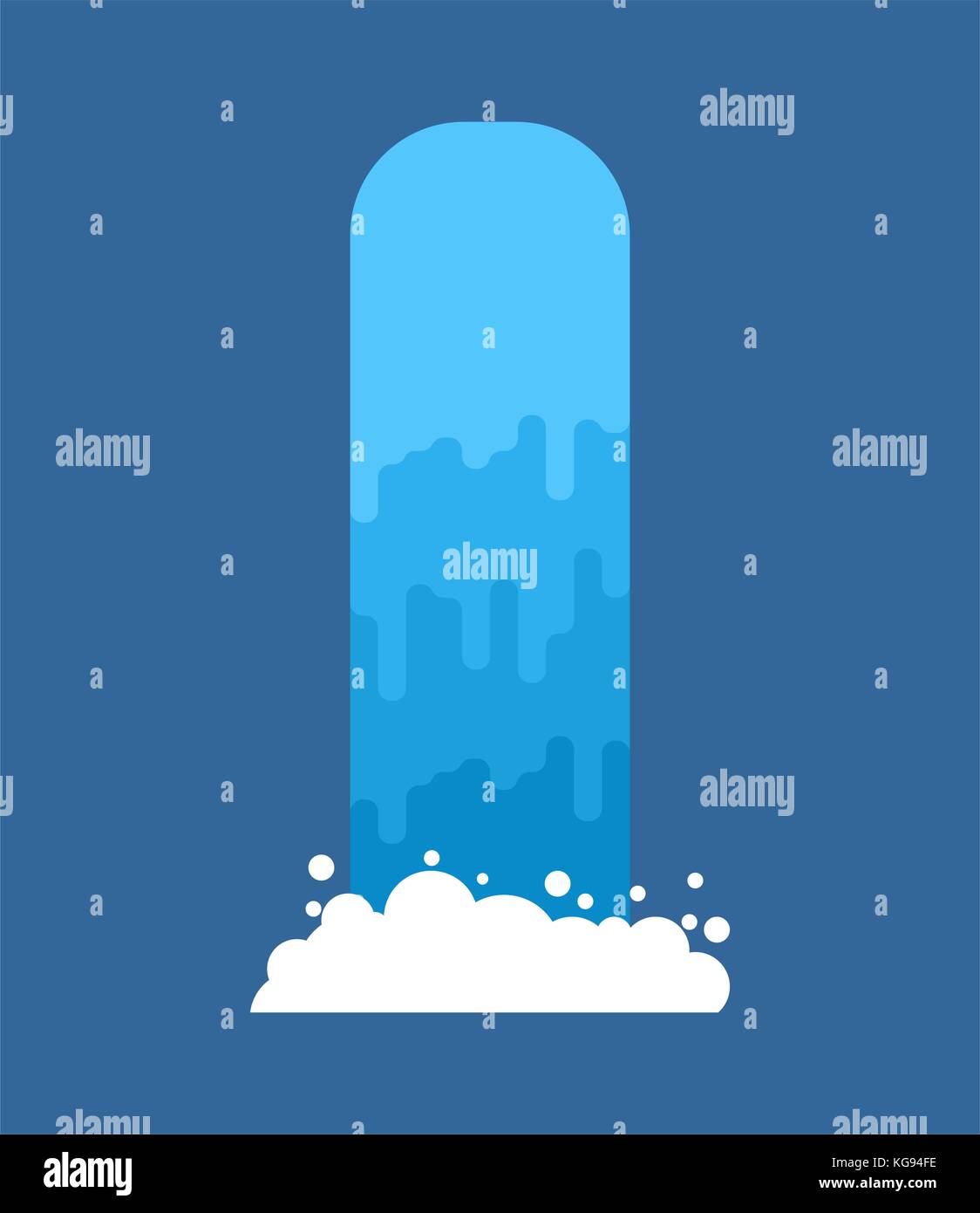 Waterfall isolated. Natural Pure Water. Rivers and Water falls. Vector ...