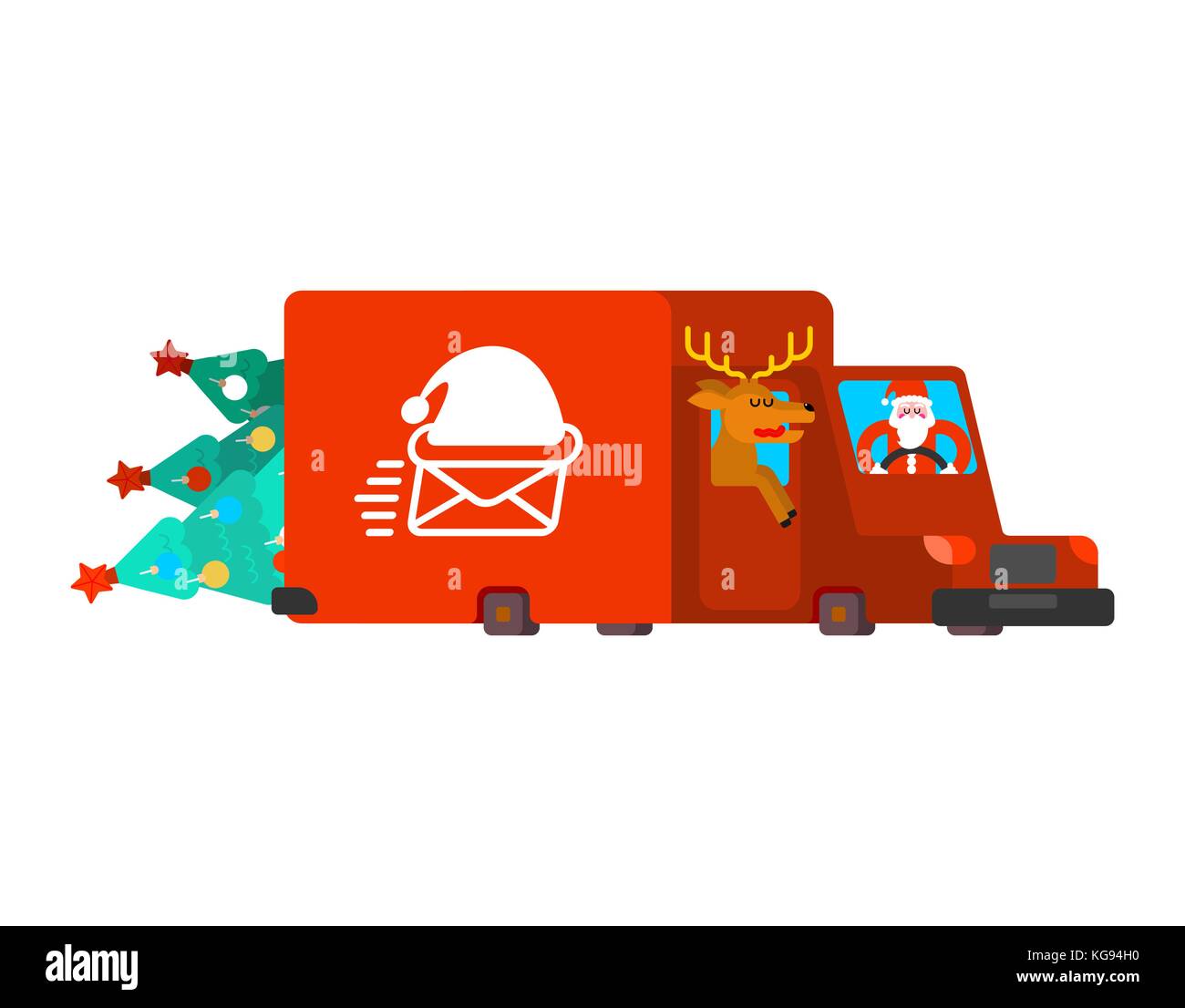 Red mail van Cut Out Stock Images & Pictures - Alamy