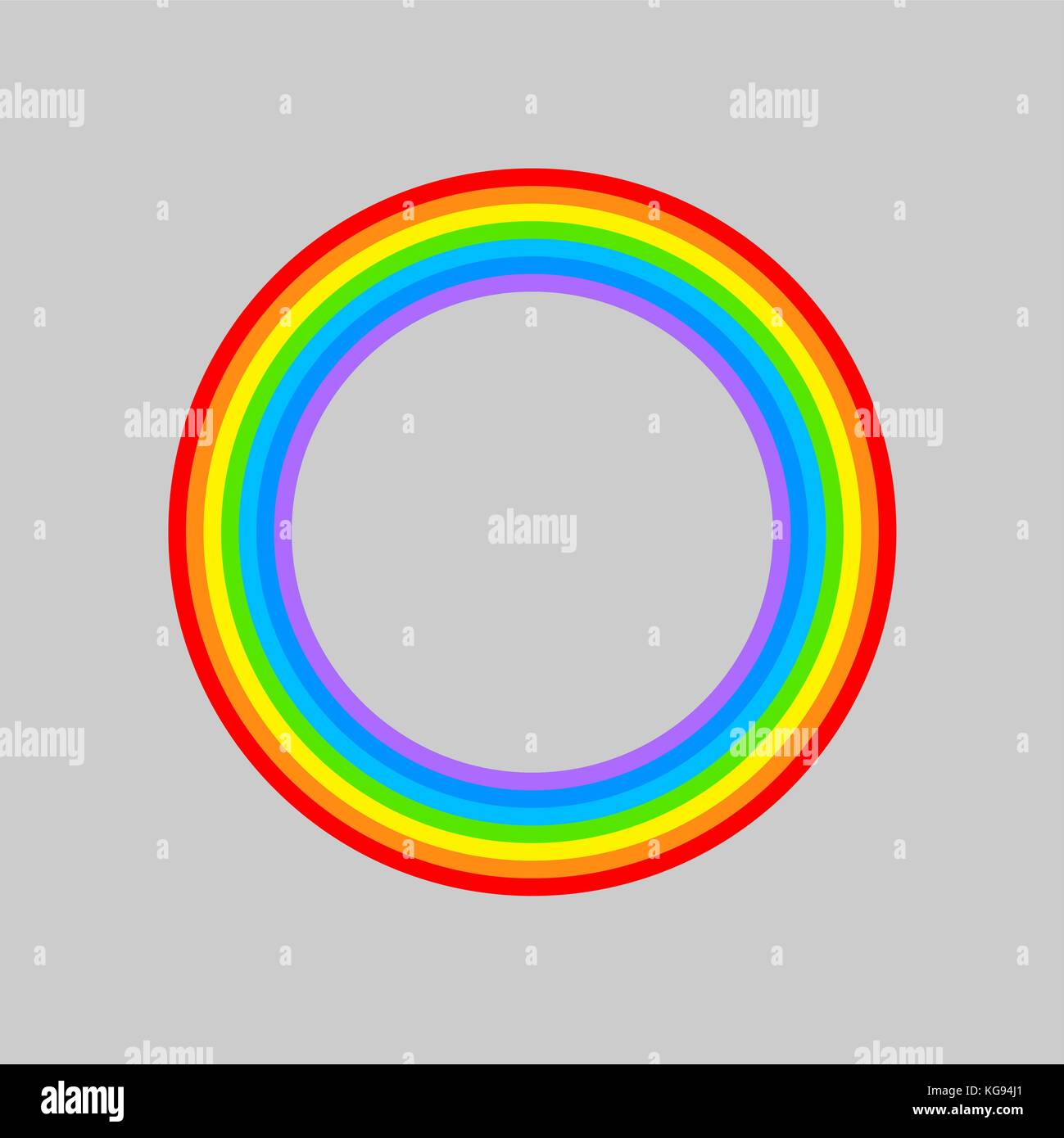 Rainbow round. rainbows circle isolated. Vector illustration Stock ...