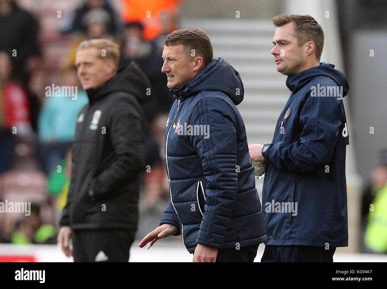 Sunderland caretaker managers Robbie Stockdale (right) and Billy ...