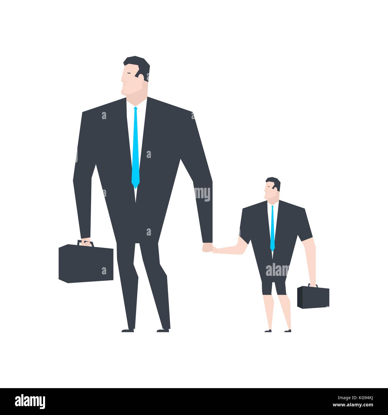 Businessman and son. Business family. Boss Dad and manager is child ...