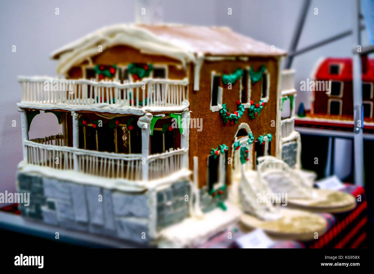 Fancy Gingerbread houses at Liberty Place Stock Photo - Alamy