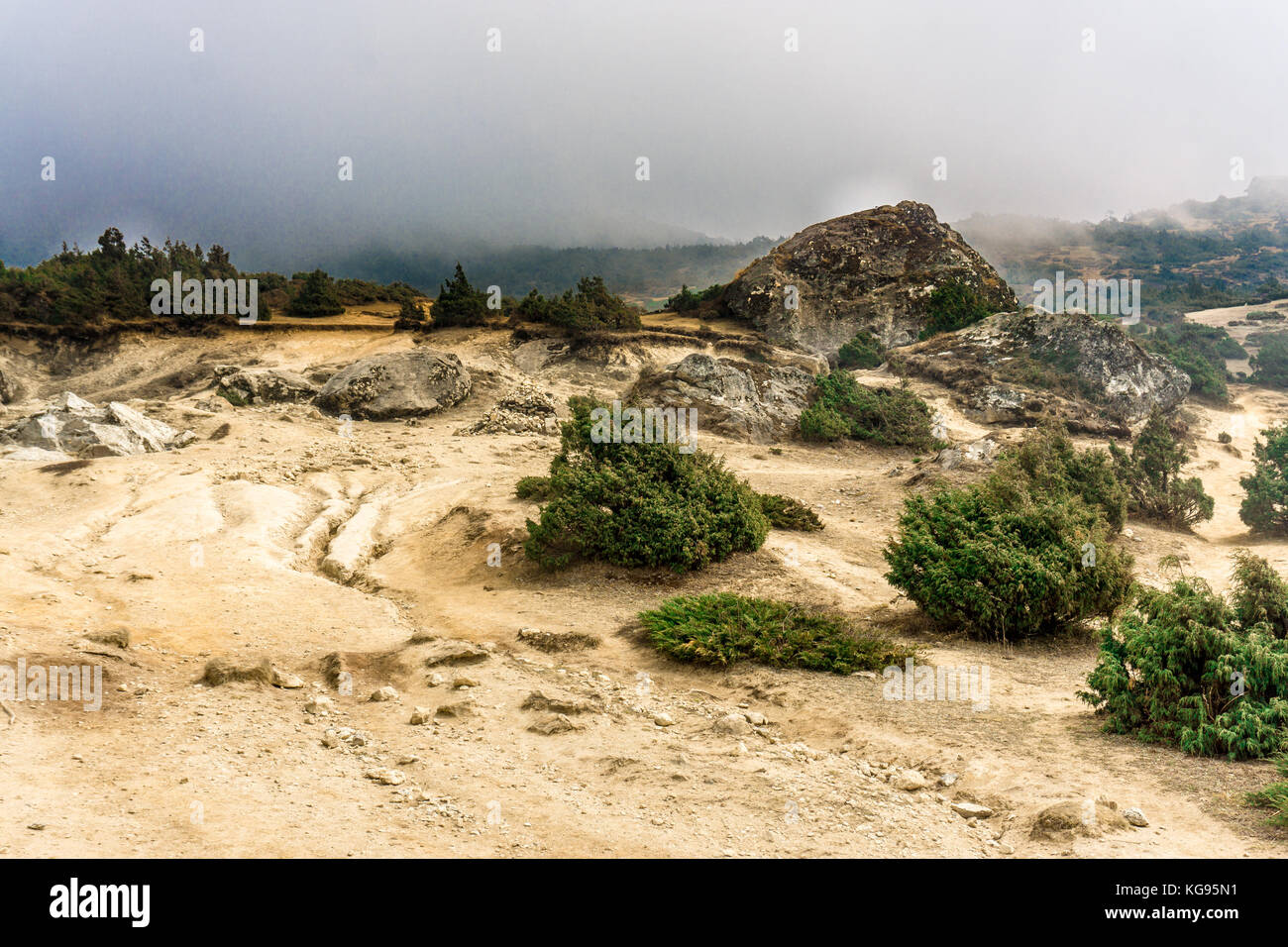 Day 3 of EBC Trek Stock Photo - Alamy