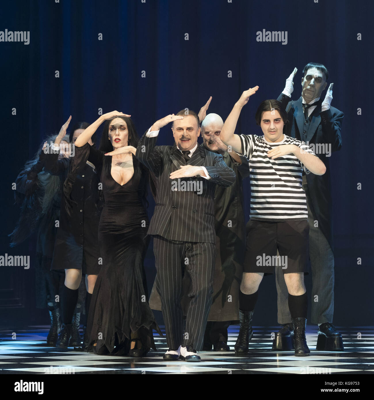 'The Addams Family' musical press preview at Calderon Theatre in Madrid ...