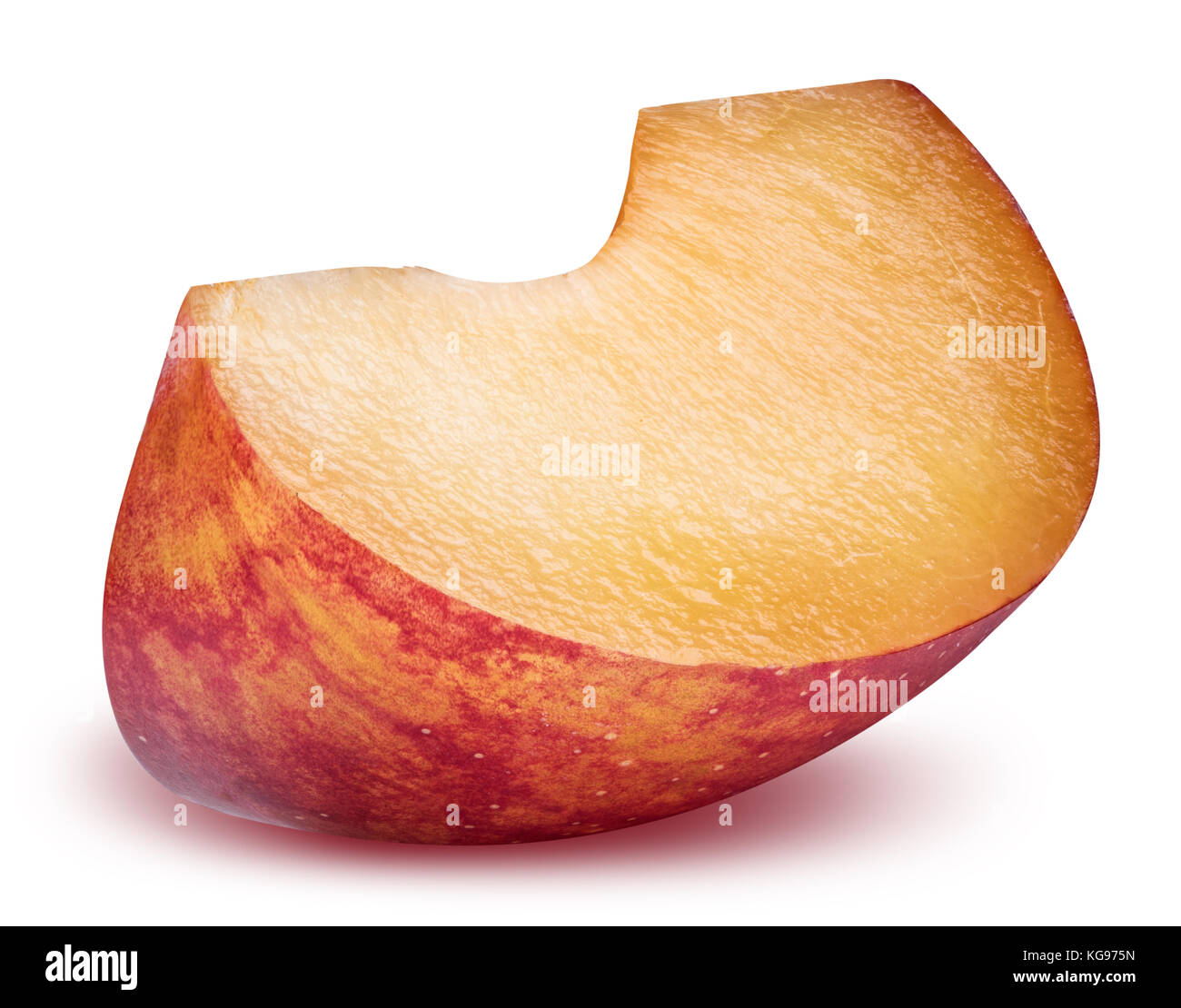 Slice of red plum isolated on white background with clipping path Stock ...