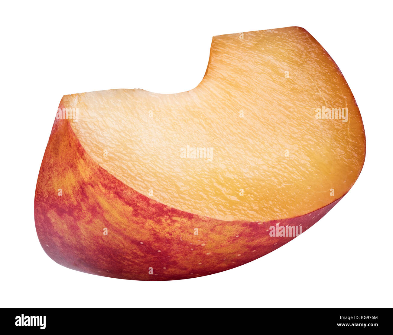 Slice of red plum isolated on white background with clipping path Stock ...