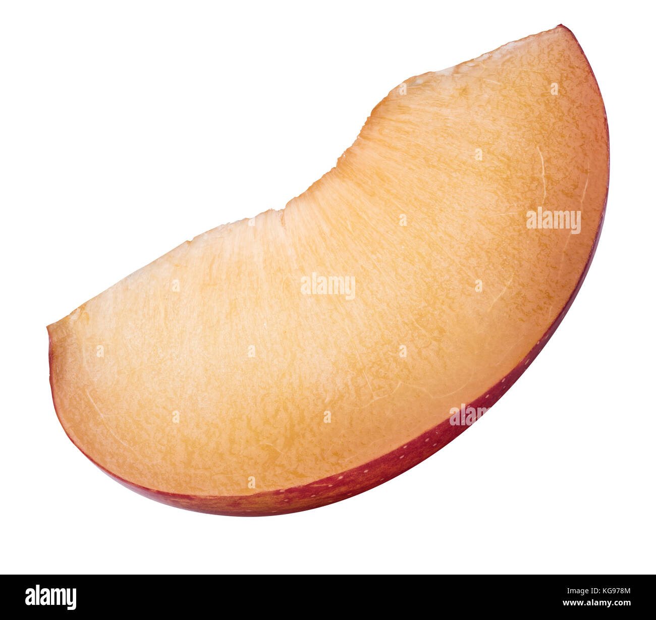 Slice of red plum isolated on white background with clipping path Stock ...