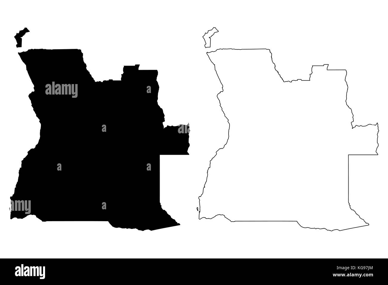 Angola map vector illustration, scribble sketch Angola Stock Vector ...