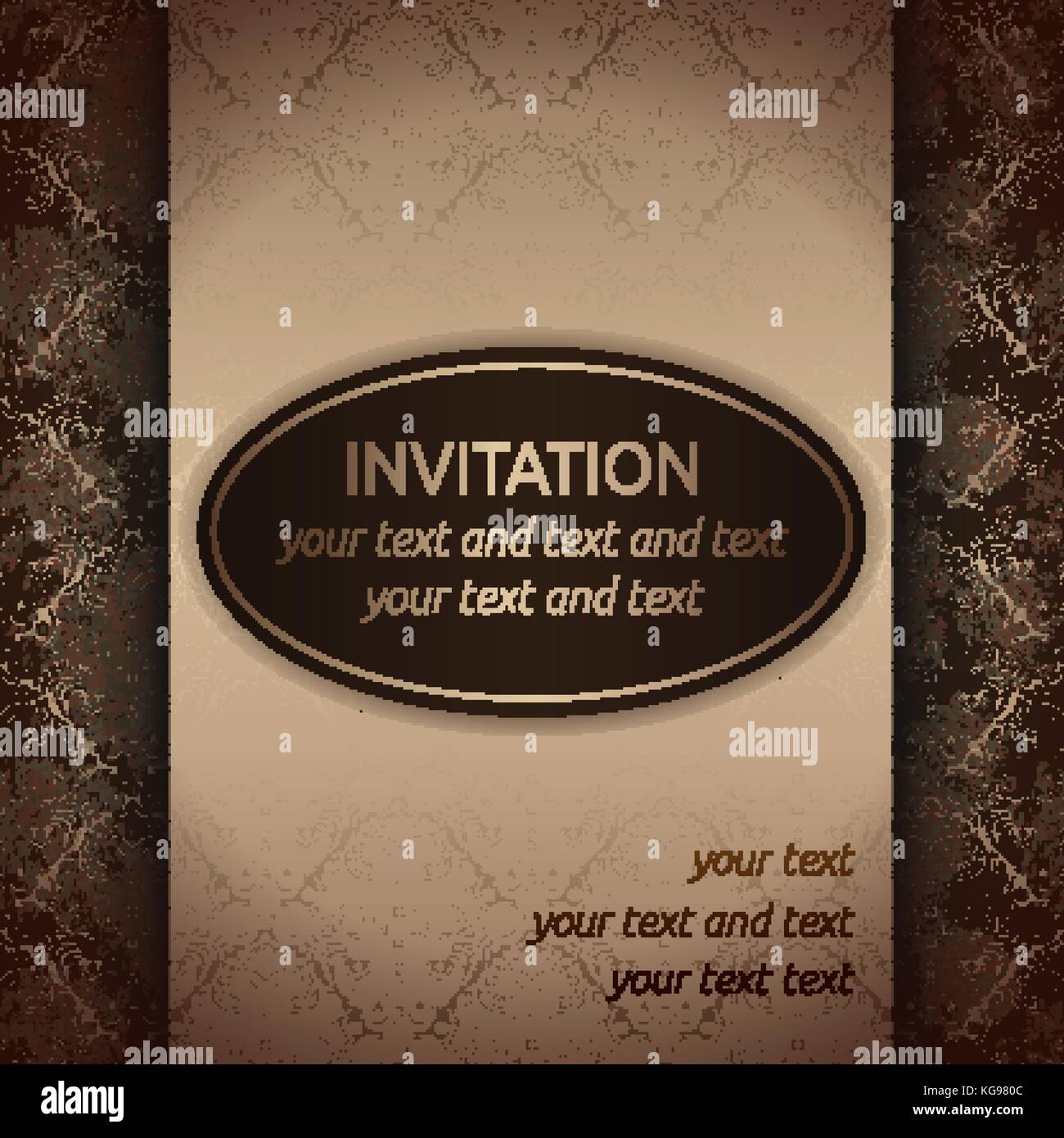 Invitation card template in old style Stock Vector Image & Art - Alamy