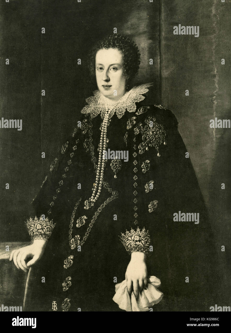 Portrait of Princess Claudia de' Medici, painting by Sustermans Stock ...