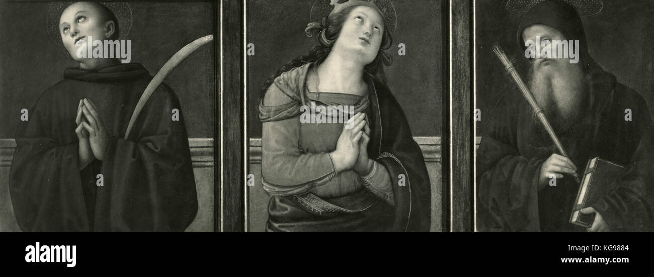 Three Saints, painting by Perugino Stock Photo - Alamy