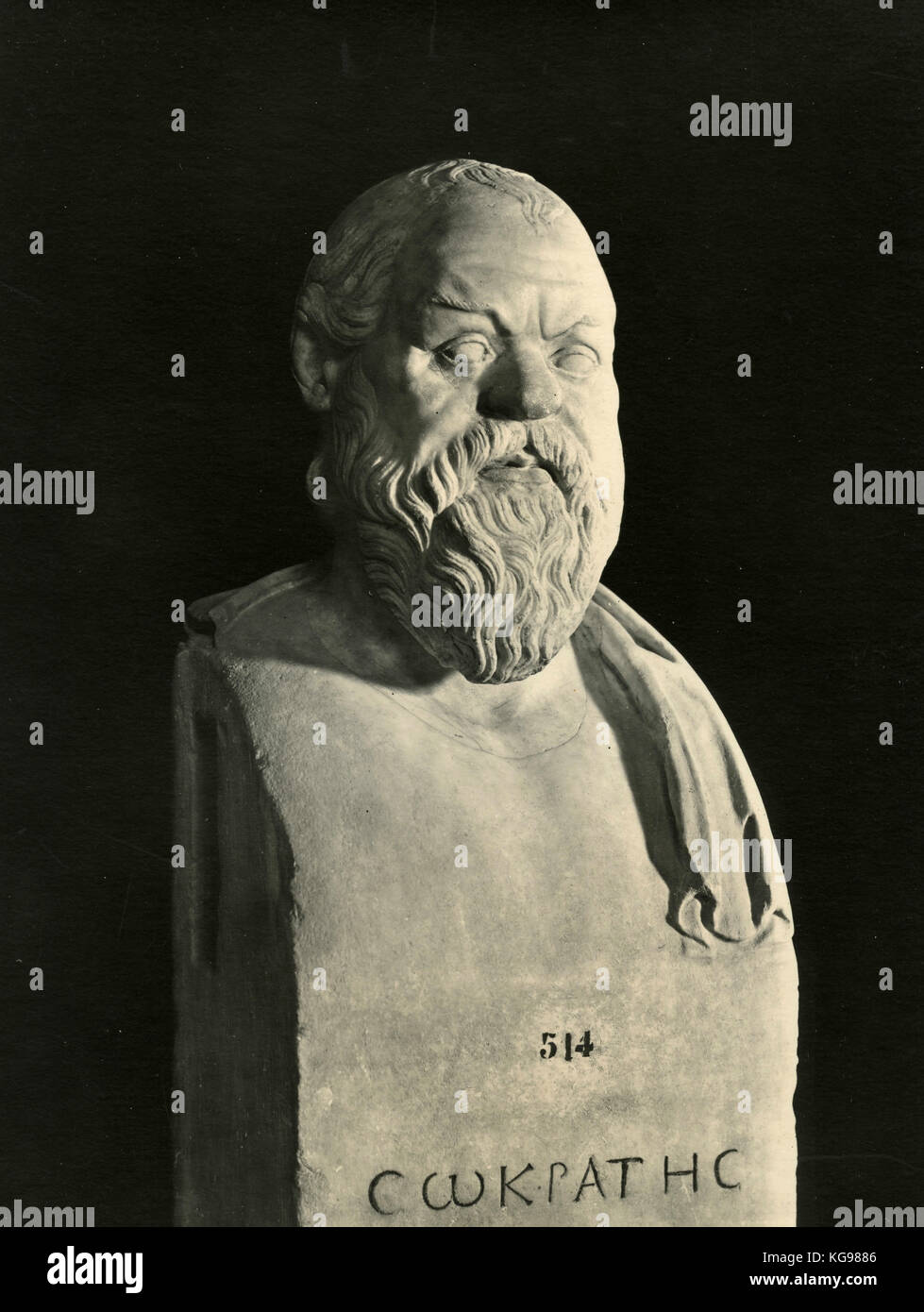 Marble Head statue of Socrates, Greek Philosopher Stock Photo - Alamy