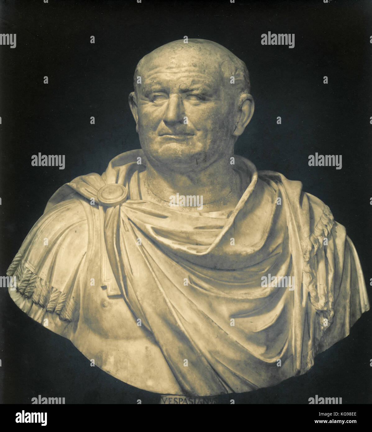 Marble statue of Vespasianus, Roman emperor Stock Photo - Alamy