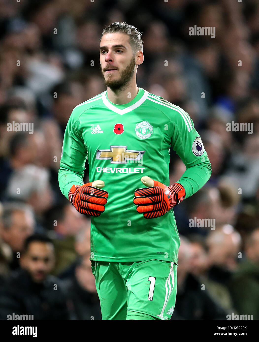 Manchester United goalkeeper David De Gea during the Premier League ...