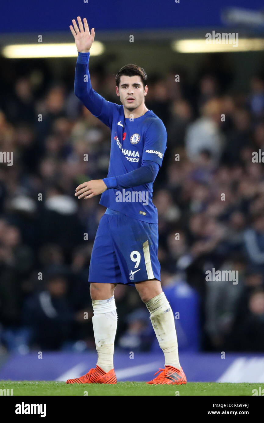 Chelsea's Alvaro Morata after the Premier League match at Stamford ...