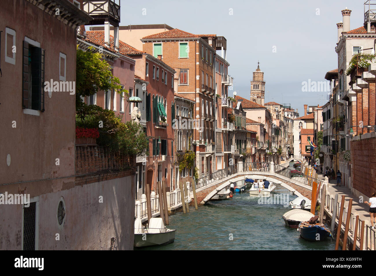 City of Venice Italy. Picturesque view of the Rio de la Fornace Canal ...