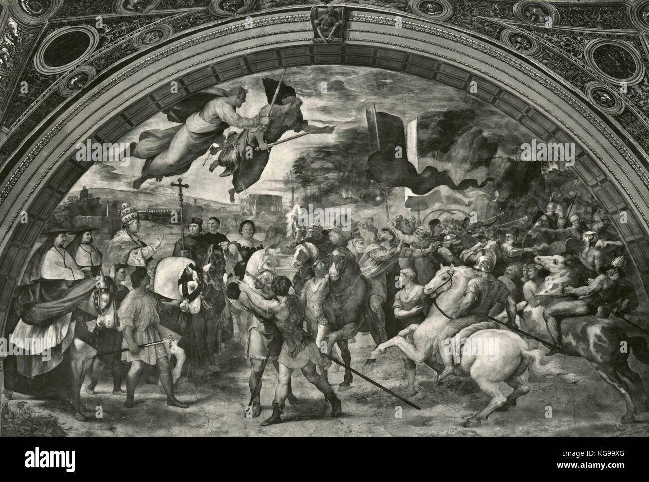 The meeting of leo the great and attila hi-res stock photography and ...