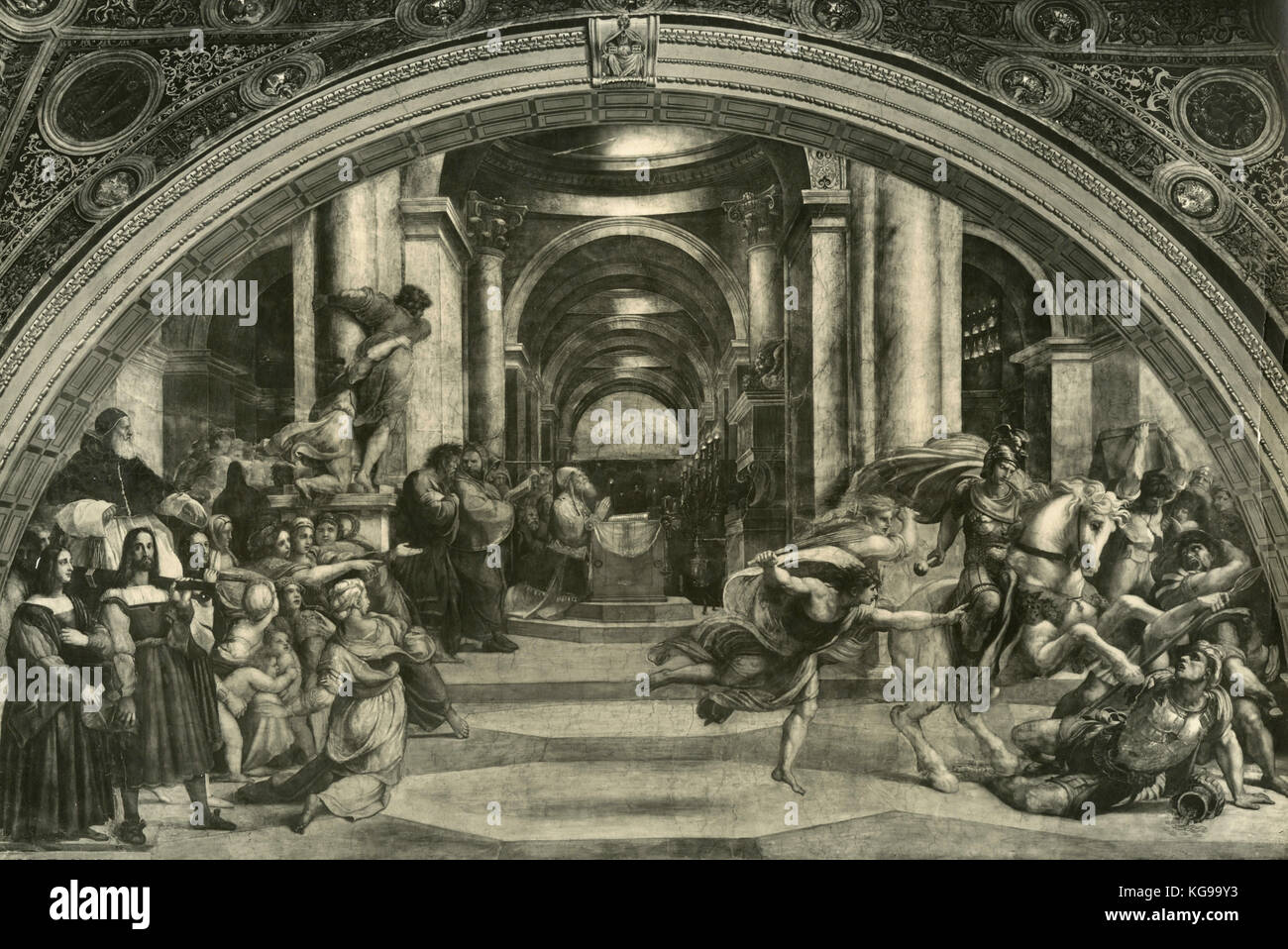 The Expulsion of Heliodorus from the Temple, Rapheal's Rooms, Vatican ...