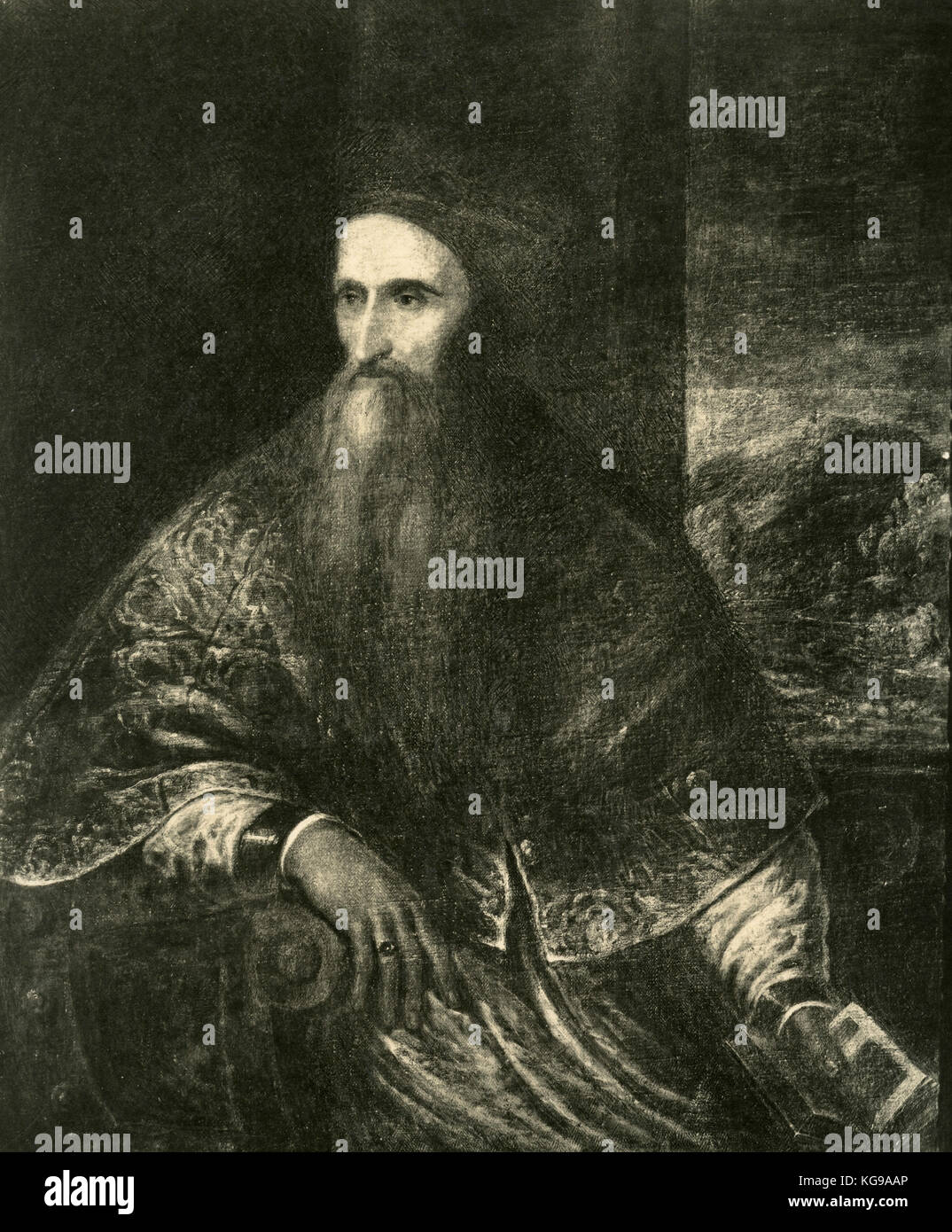Portrait of Cardinal Pietro Bembo, painting by Titian Stock Photo - Alamy