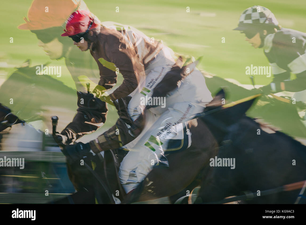Horse Racing Double Exposure Stock Photo - Alamy