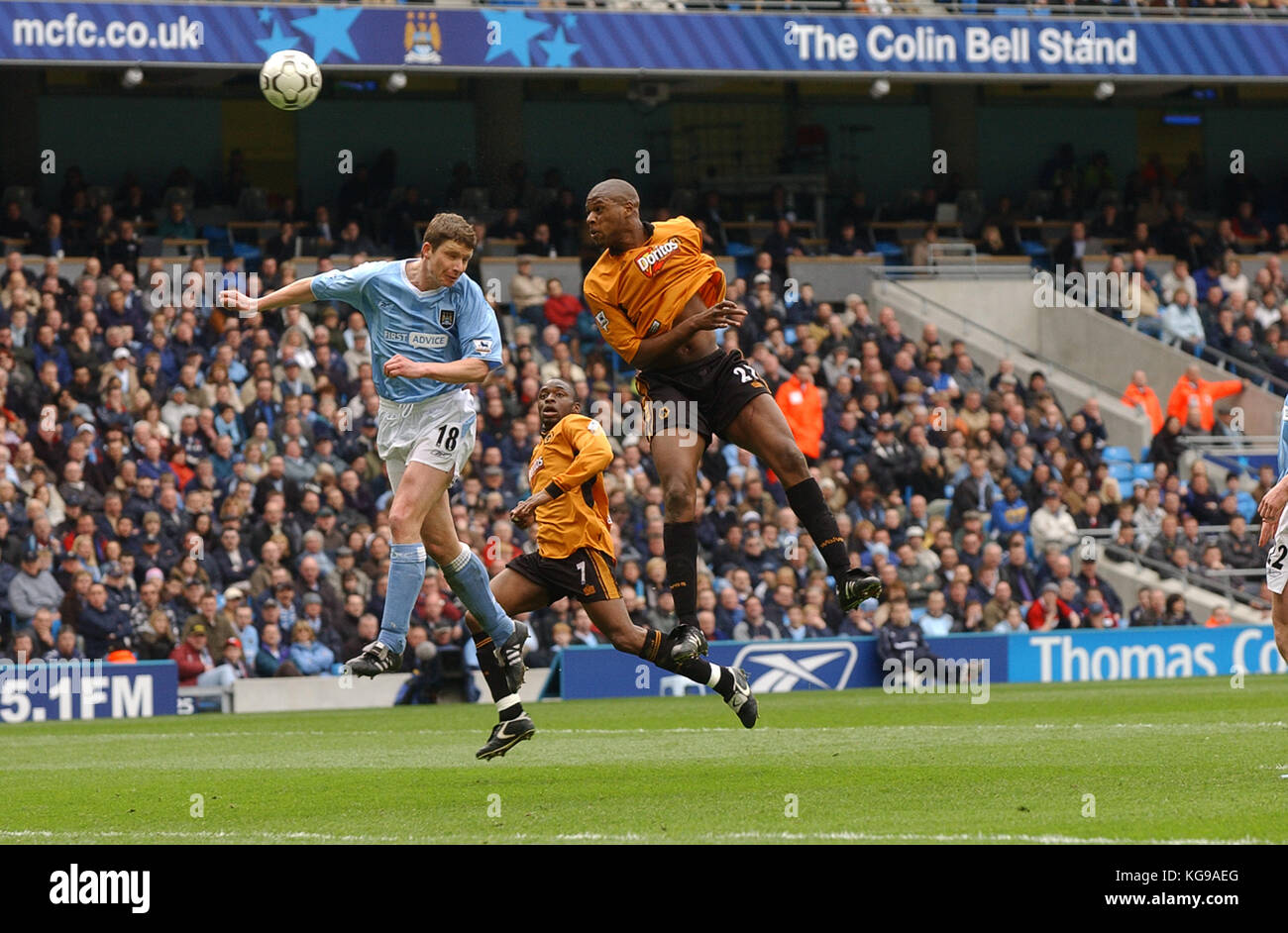 Footballer Carl Cort and Michael Tarnat Manchester City v Wolverhampton ...