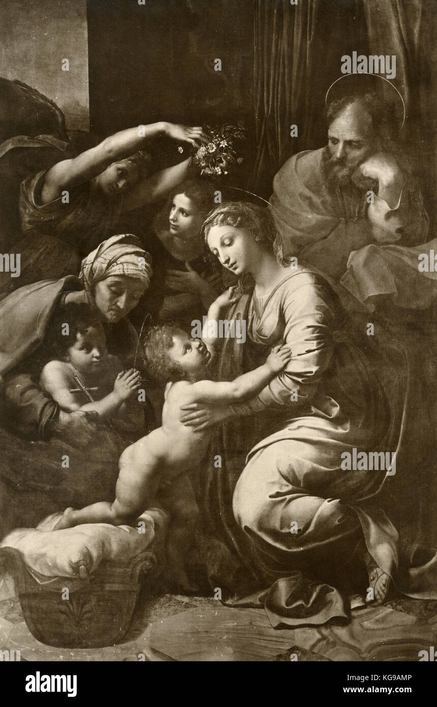 The Holy Family of Francis I, painting by Raphael Stock Photo - Alamy