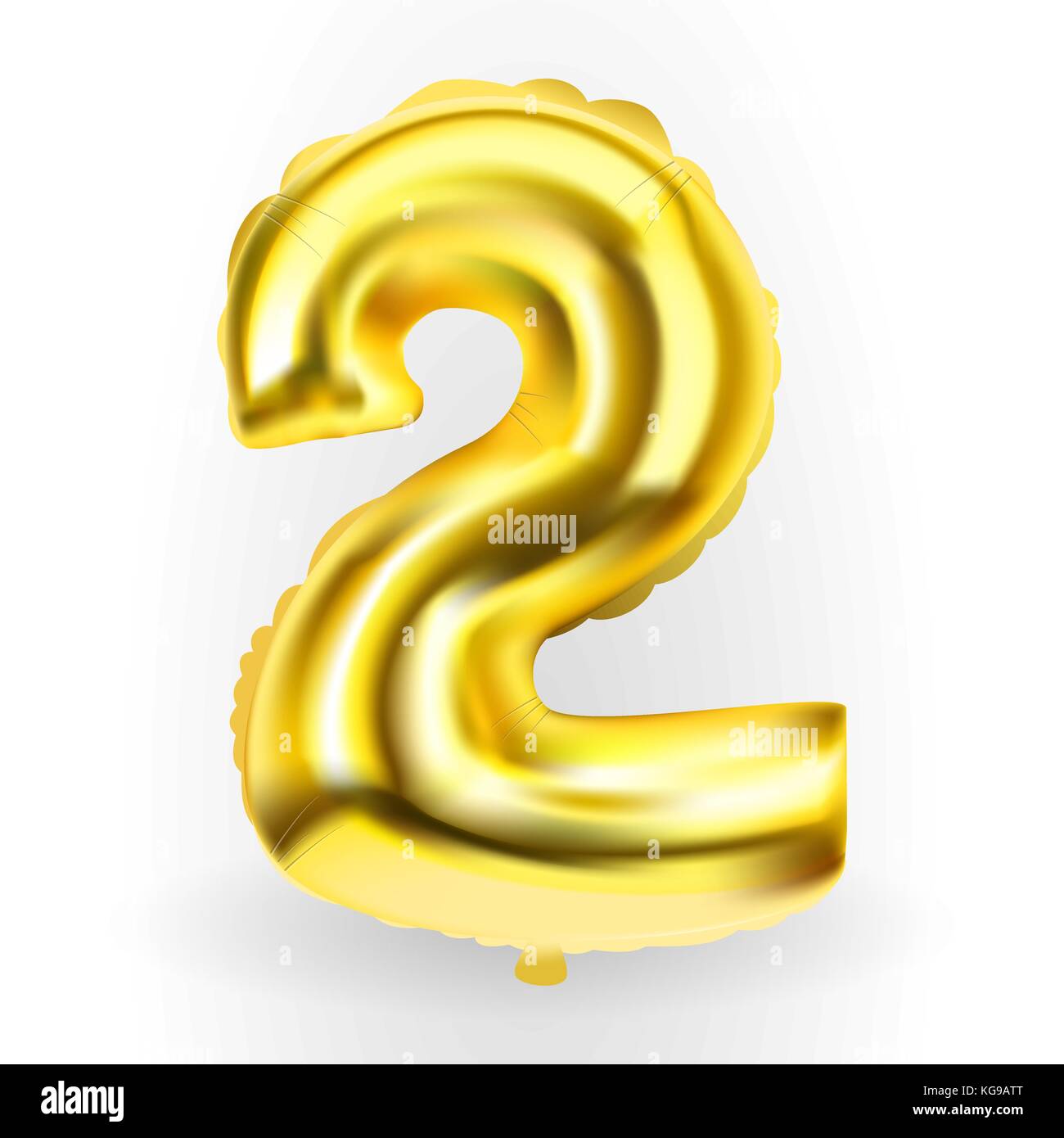 Realistic Gold Color Inflatable Air Balloon Figure 2. Vector ...